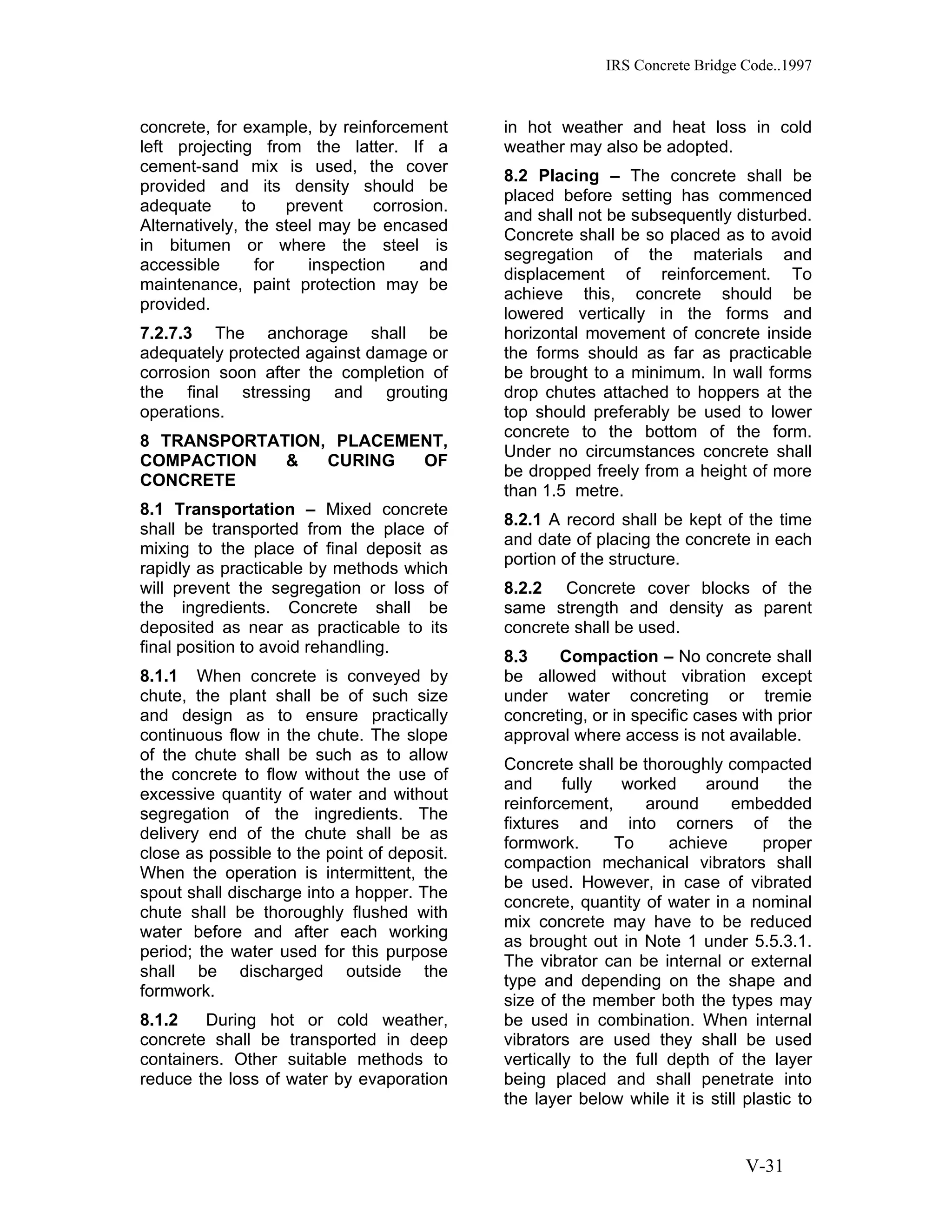 Irs concrete bridge code | PDF