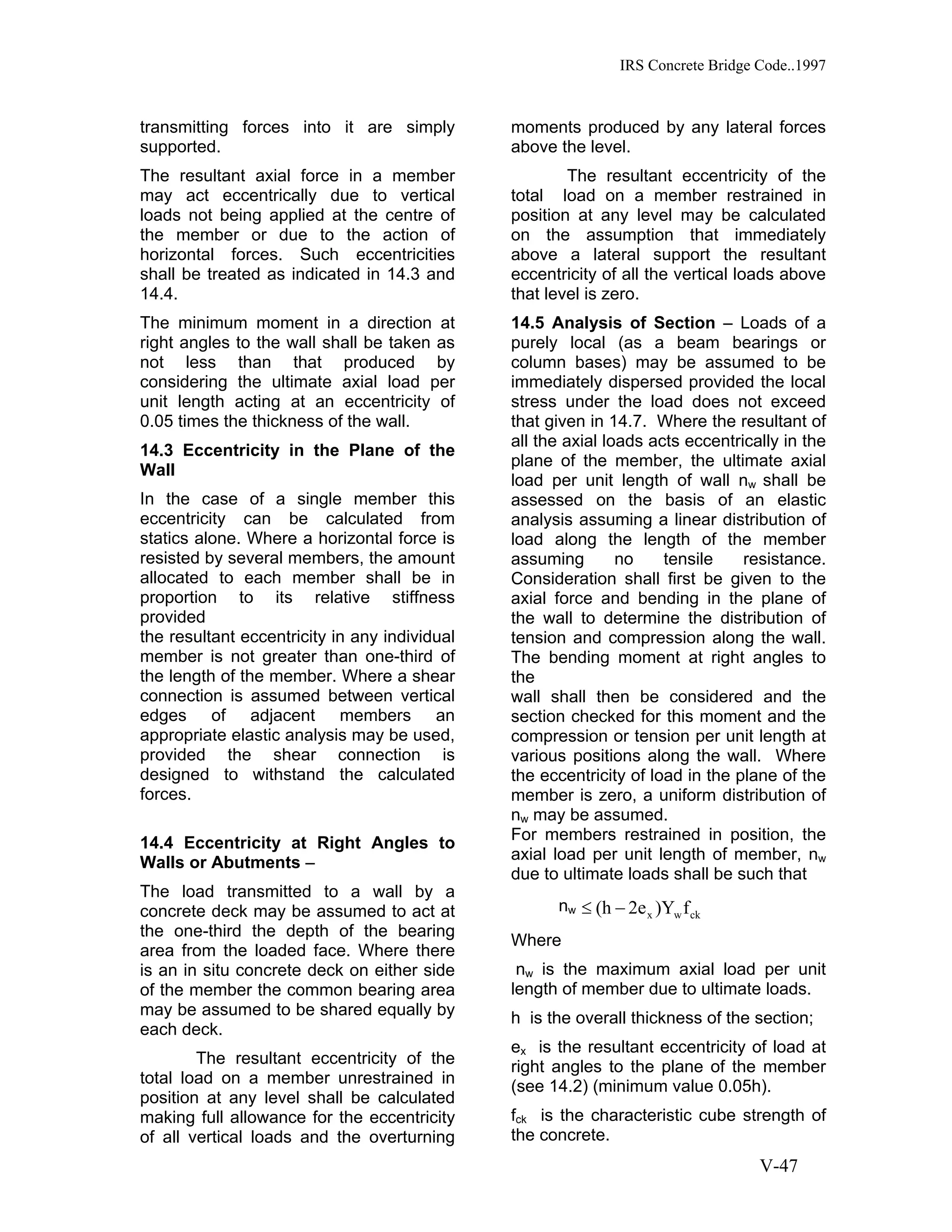 Irs concrete bridge code | PDF