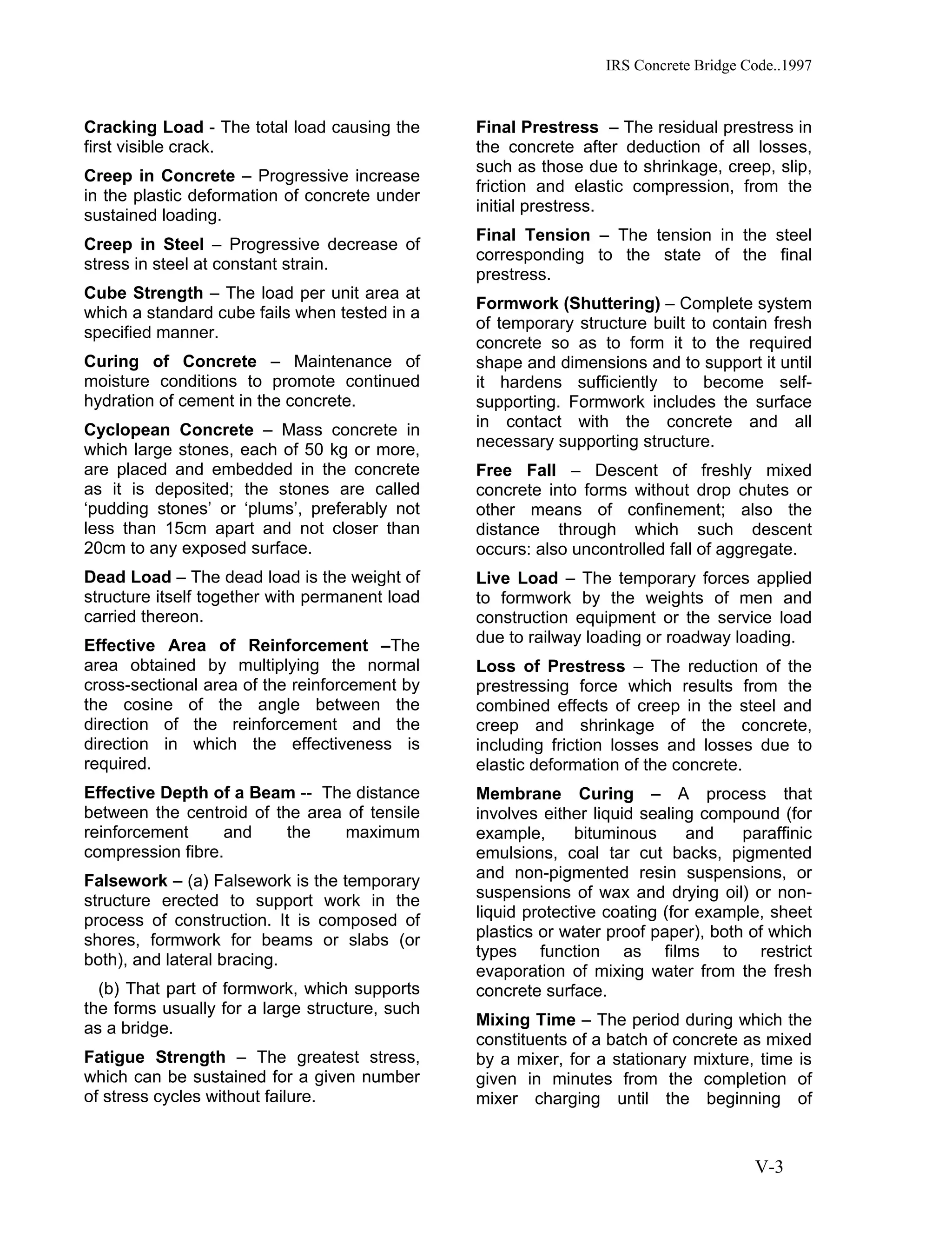 Irs concrete bridge code | PDF