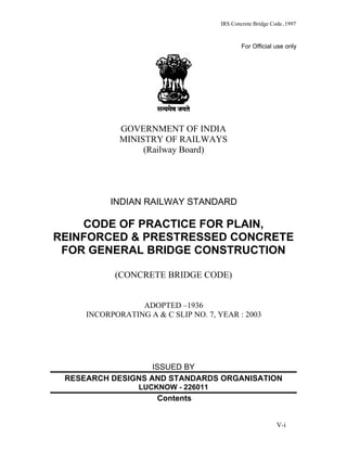 Irs concrete bridge code | PDF