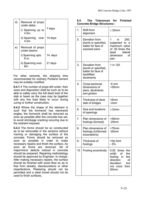 Irs concrete bridge code | PDF