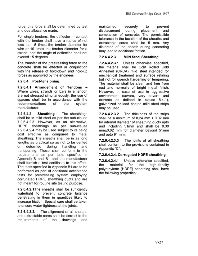 Irs concrete bridge code | PDF