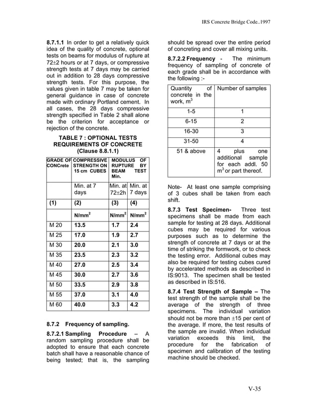 Irs concrete bridge code | PDF