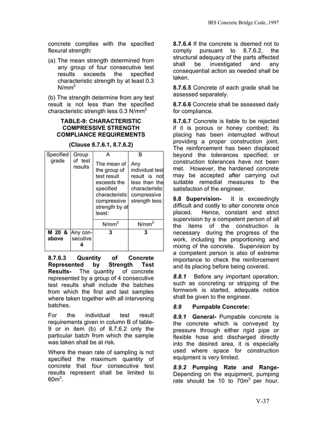 Irs concrete bridge code | PDF