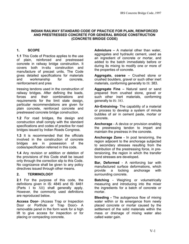 Irs concrete bridge code | PDF
