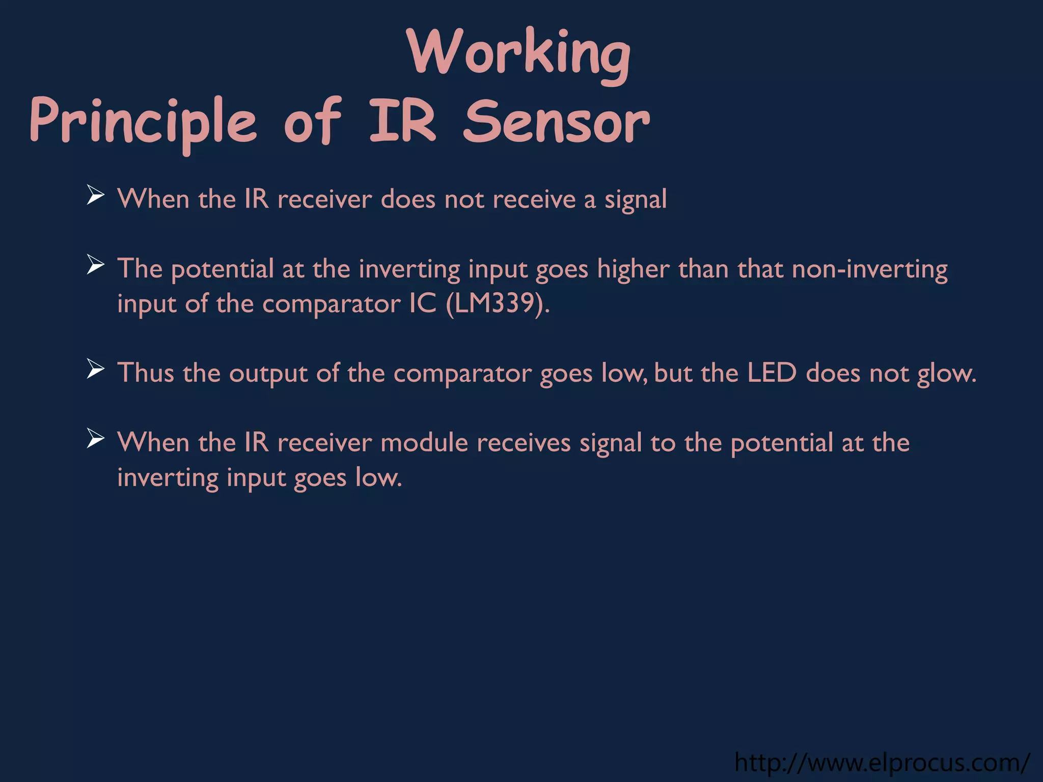 Ir sensor mechanism and interfacing with a micro controllers.PPT