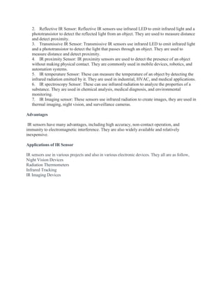 infrared sensor notes sensors & transducers | DOCX