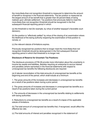 FIN 48 EXPLANATION IN IRS FIELD MANUAL | PDF