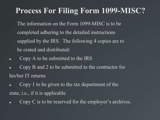 IRS Form 1099-MISC | PPT