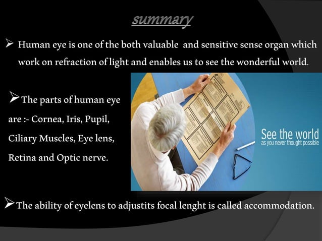 HUMAN EYE AND ITS DEFECTS | PPTX | Eye and Vision Conditions | Diseases ...