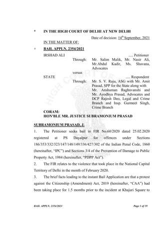 Irshad ali hc | PDF | Crime & Harmful Acts to Individuals, Society ...