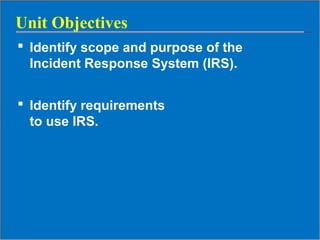Irs intro unit 2 irs overview usfs ip (1) | PPT