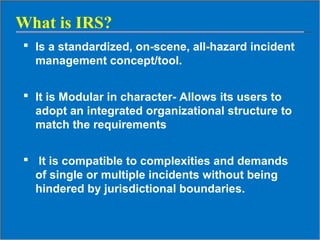 Irs intro unit 2 irs overview usfs ip (1) | PPT