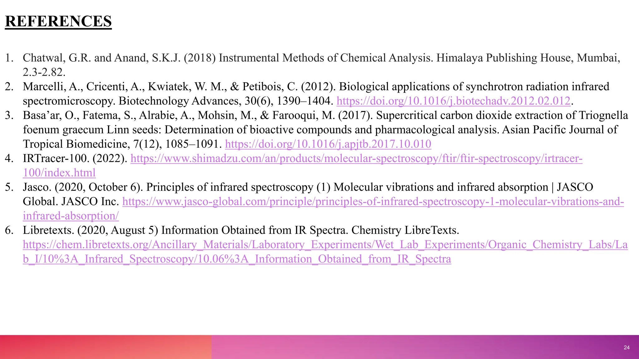 IR SPECTROCOPY, Instrumentation of IR spectroscopy, Application of IR ...