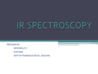 Ir spectroscopy | PPT