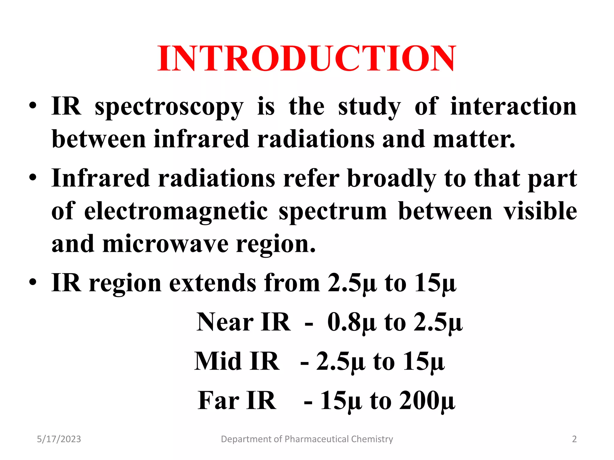 IR SPECTROSCOPY.pptx | Free Download