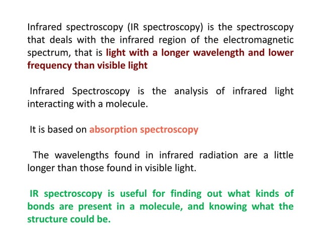 IR Spectroscopy.pptx | Chemistry | Science