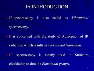 IR Spectroscopy with detailed introduction | PPT