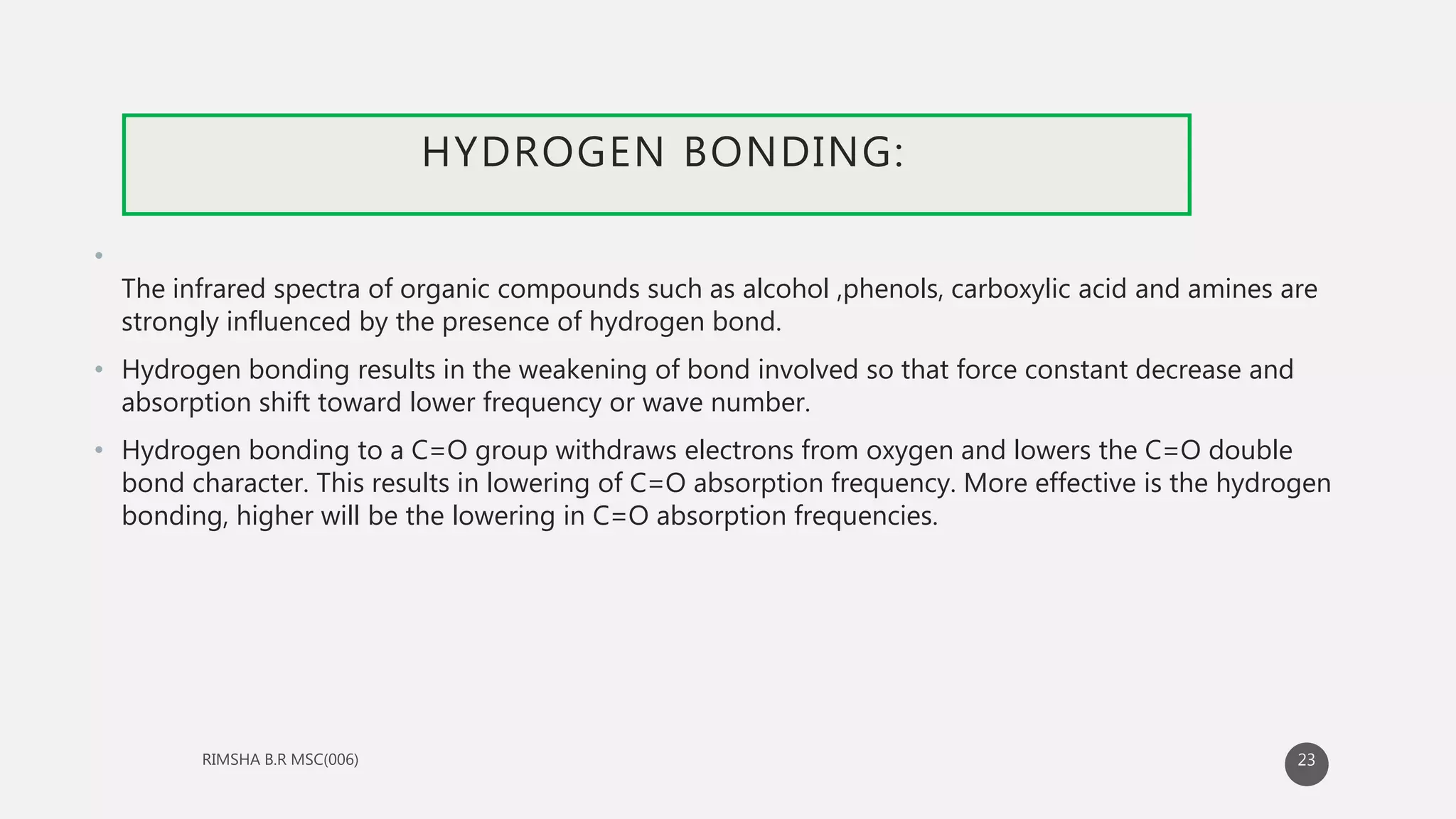 infrared spectroscopy and factors effecting the IR | PPTX