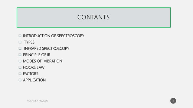 infrared spectroscopy and factors effecting the IR | PPTX
