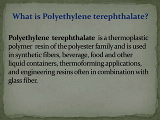 IR Spectrum of Polyethylene Terephthalate (PET) | PPT