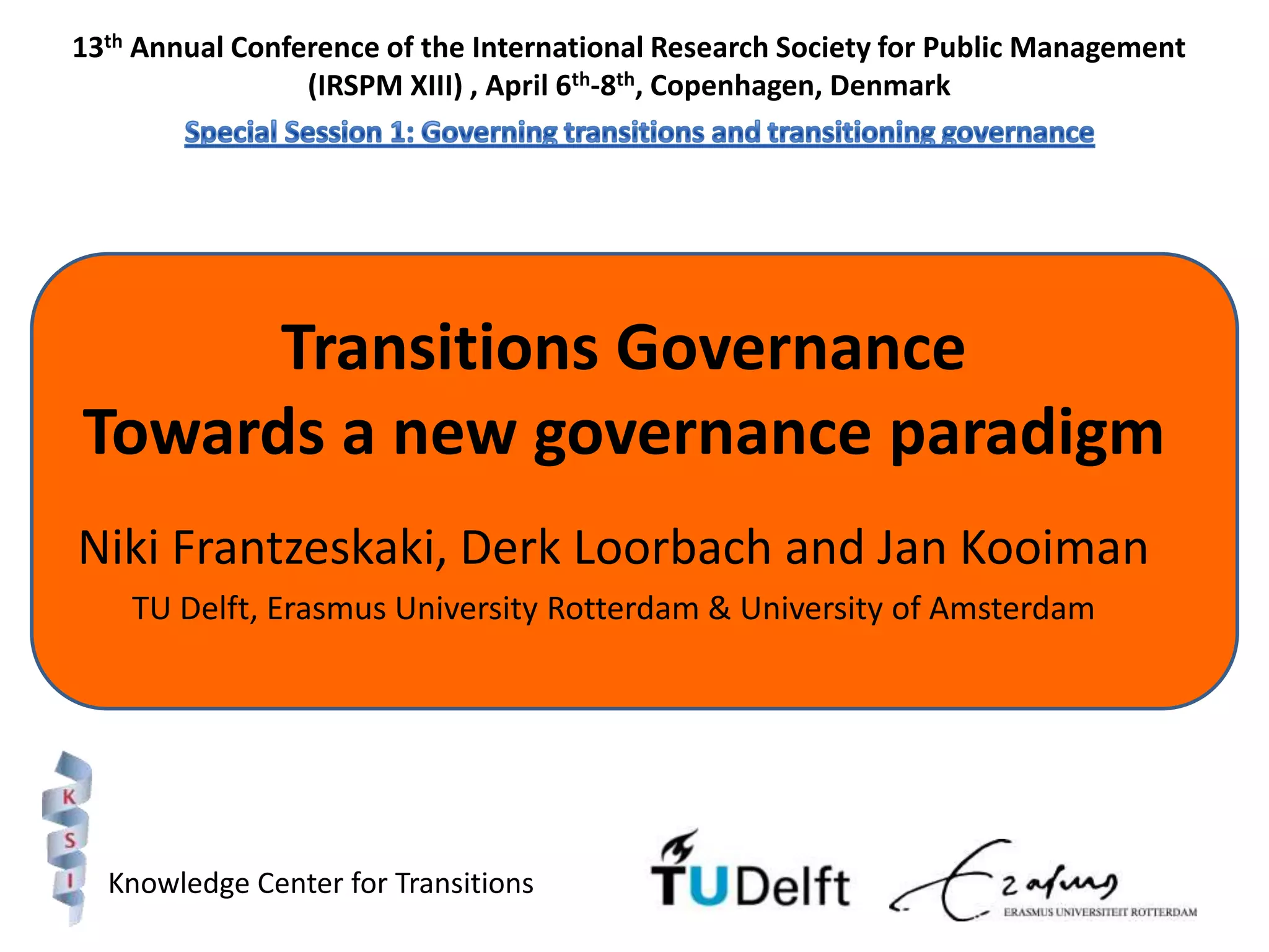 Transitions Governance and Public Administration | PPTX