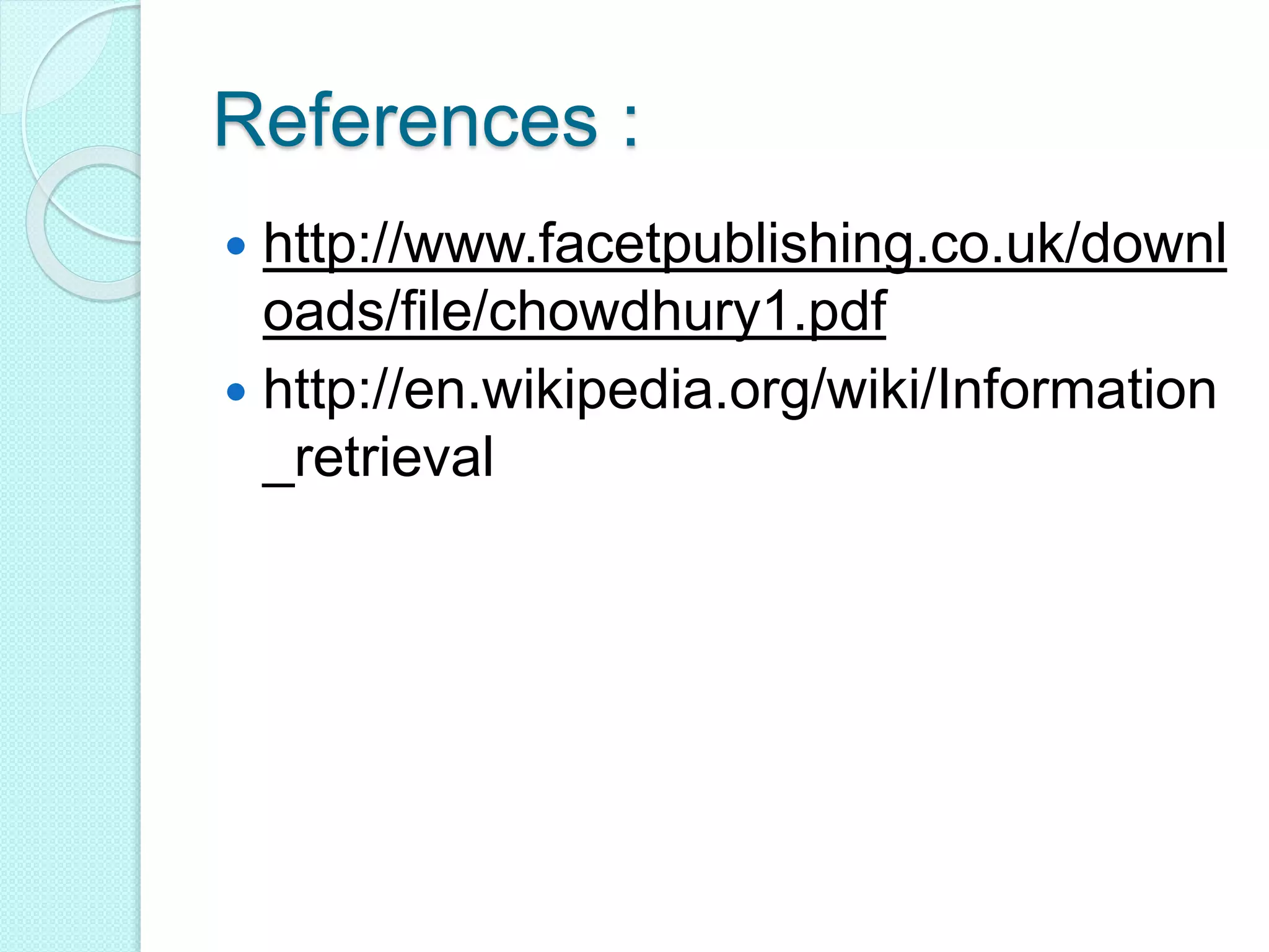 INFORMATION RETRIEVAL Anandraj.L | PPTX | Search | Internet