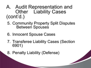 Irs practice techniques and case studies | PPT