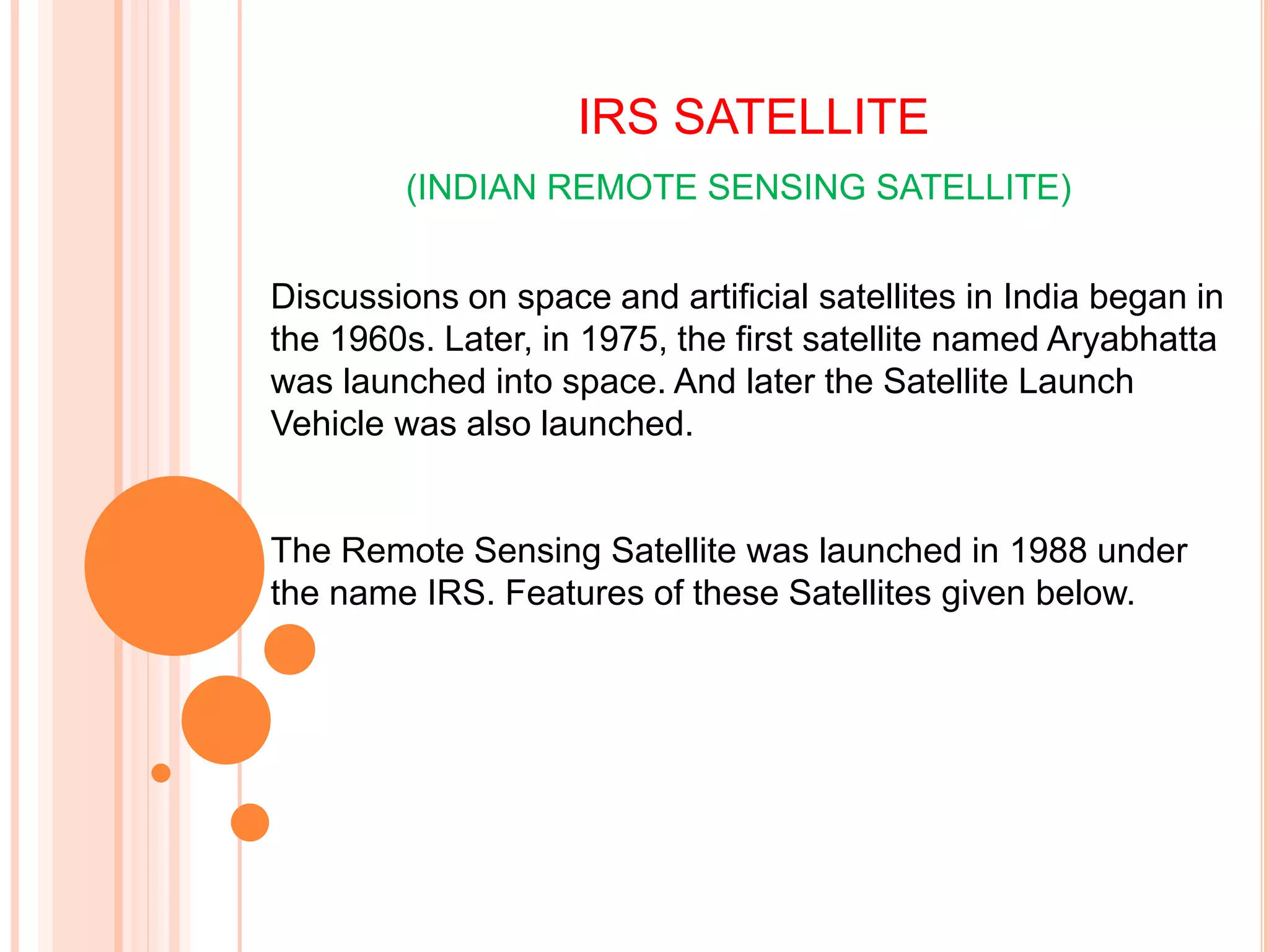 IRS Sattellite | PPTX