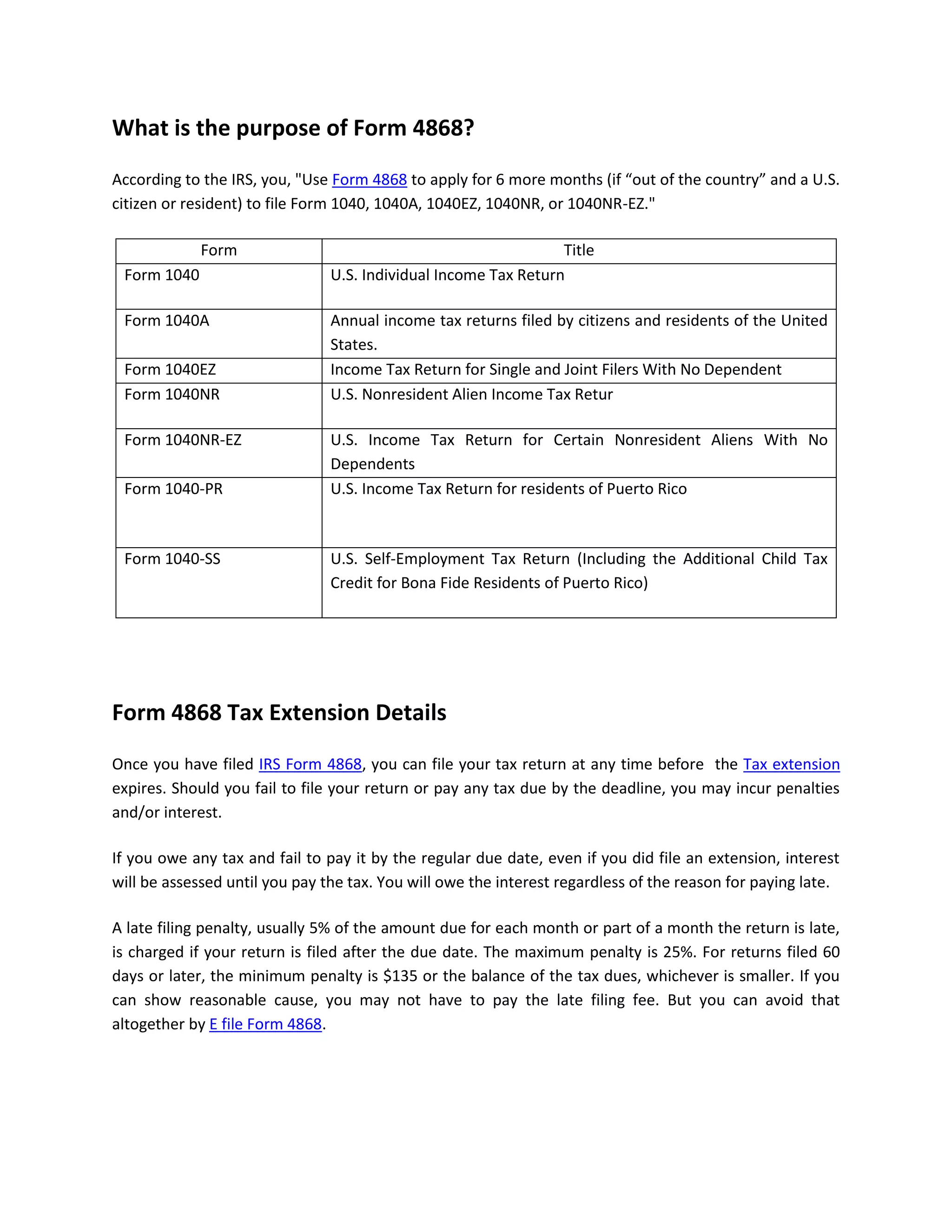 Irs tax extension form 4868 | PDF | Business Accounting & Finance ...