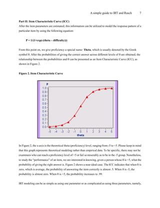 A Simple Guide to the Item Response Theory (IRT) and Rasch Modeling | PDF
