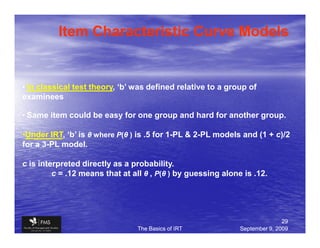 IRT - Item response Theory | PDF