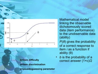 Irt 1 pl, 2pl, 3pl.pdf | Standardized Testing | Educational Assessment