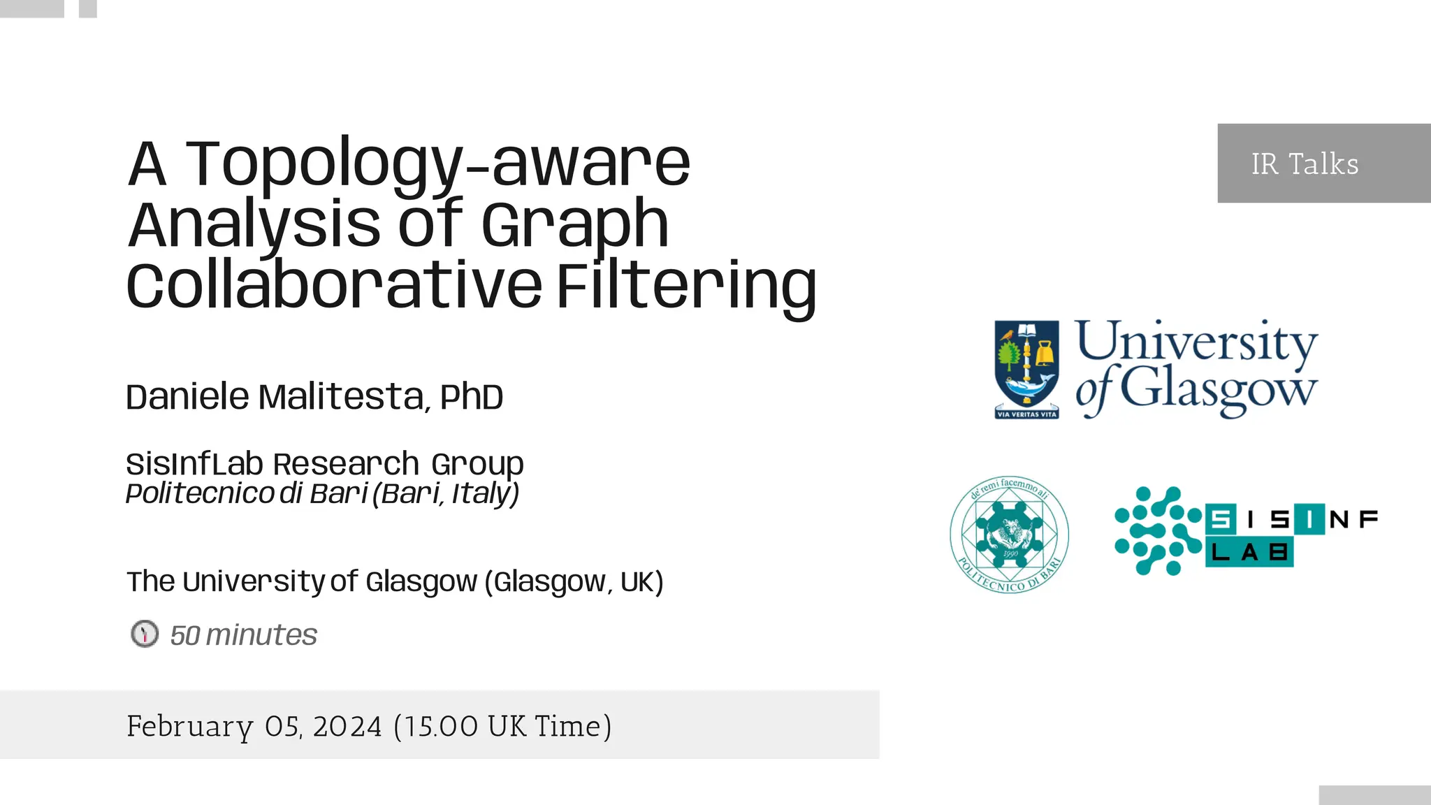 Irtalksthe University Of Glasgow A Topology Aware Analysis Of Graph 3868