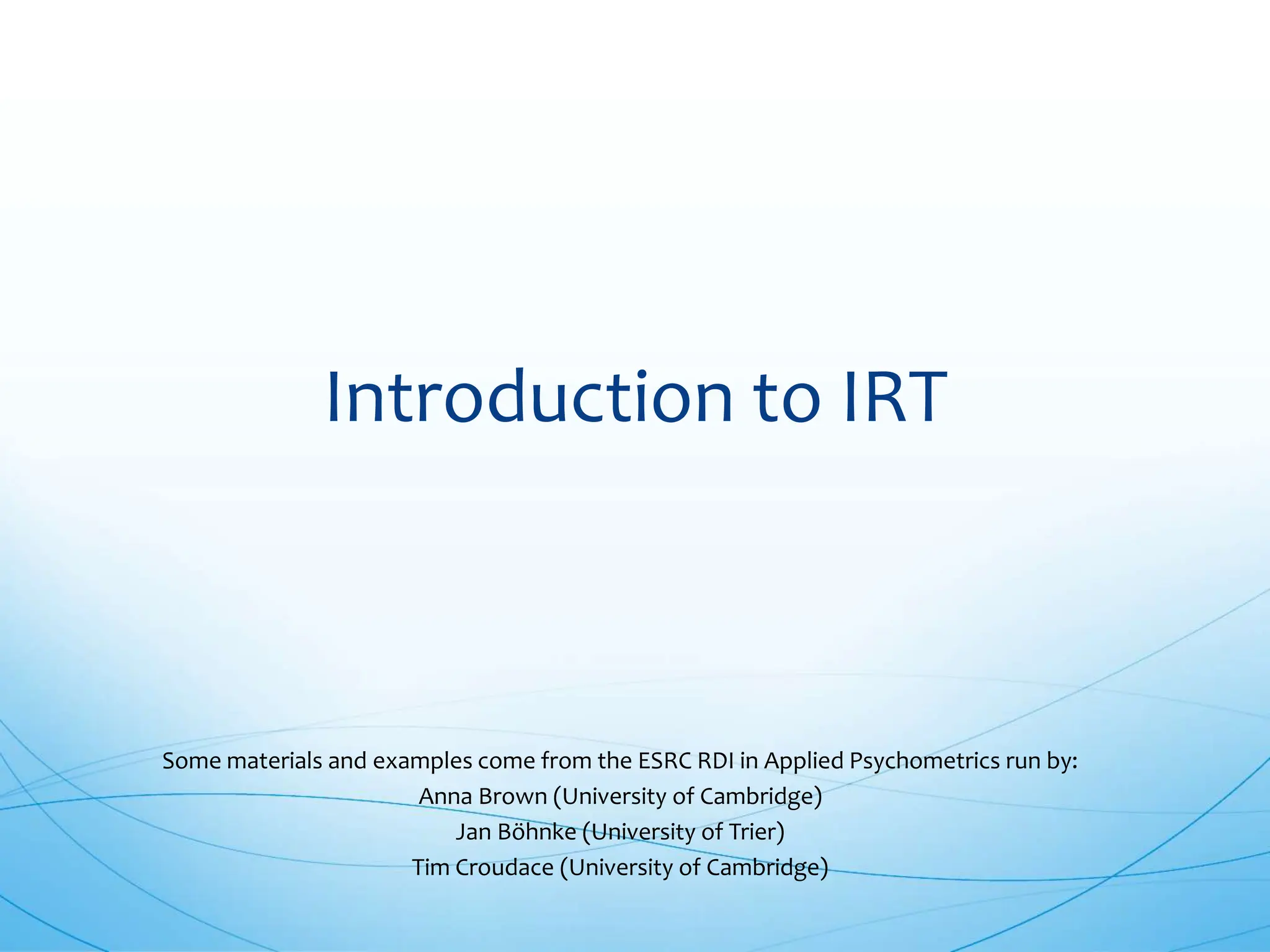 ItemResponseTheory+ComputerizedAdaptiveTesting.pptx