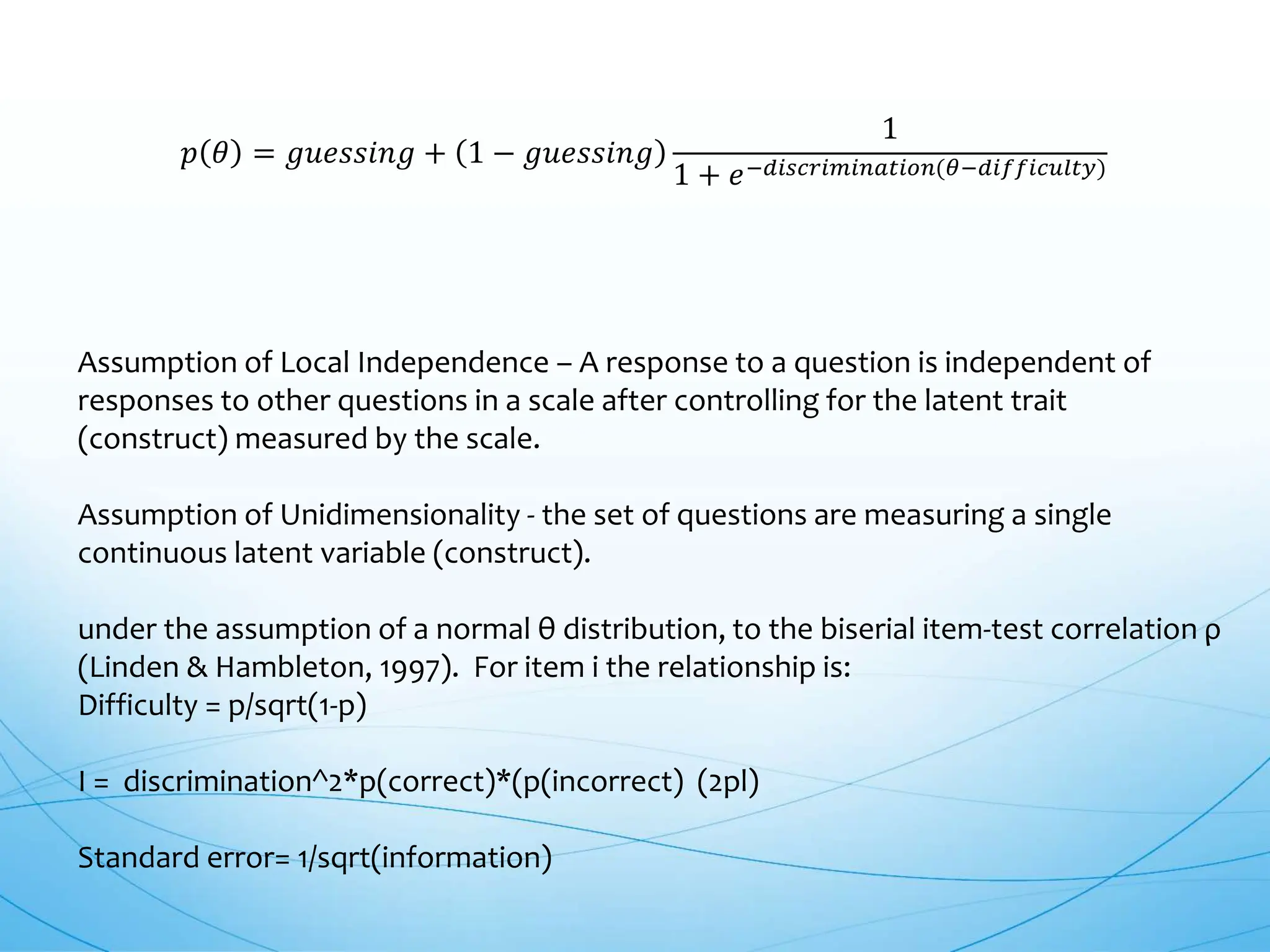 ItemResponseTheory+ComputerizedAdaptiveTesting.pptx