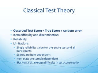 ItemResponseTheory+ComputerizedAdaptiveTesting.pptx