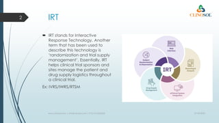 IRT in Clinical Trials (IxRS)_IVRS_IWRS in Clinical Trials | PDF