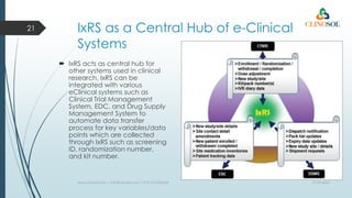 IRT in Clinical Trials (IxRS)_IVRS_IWRS in Clinical Trials | PDF