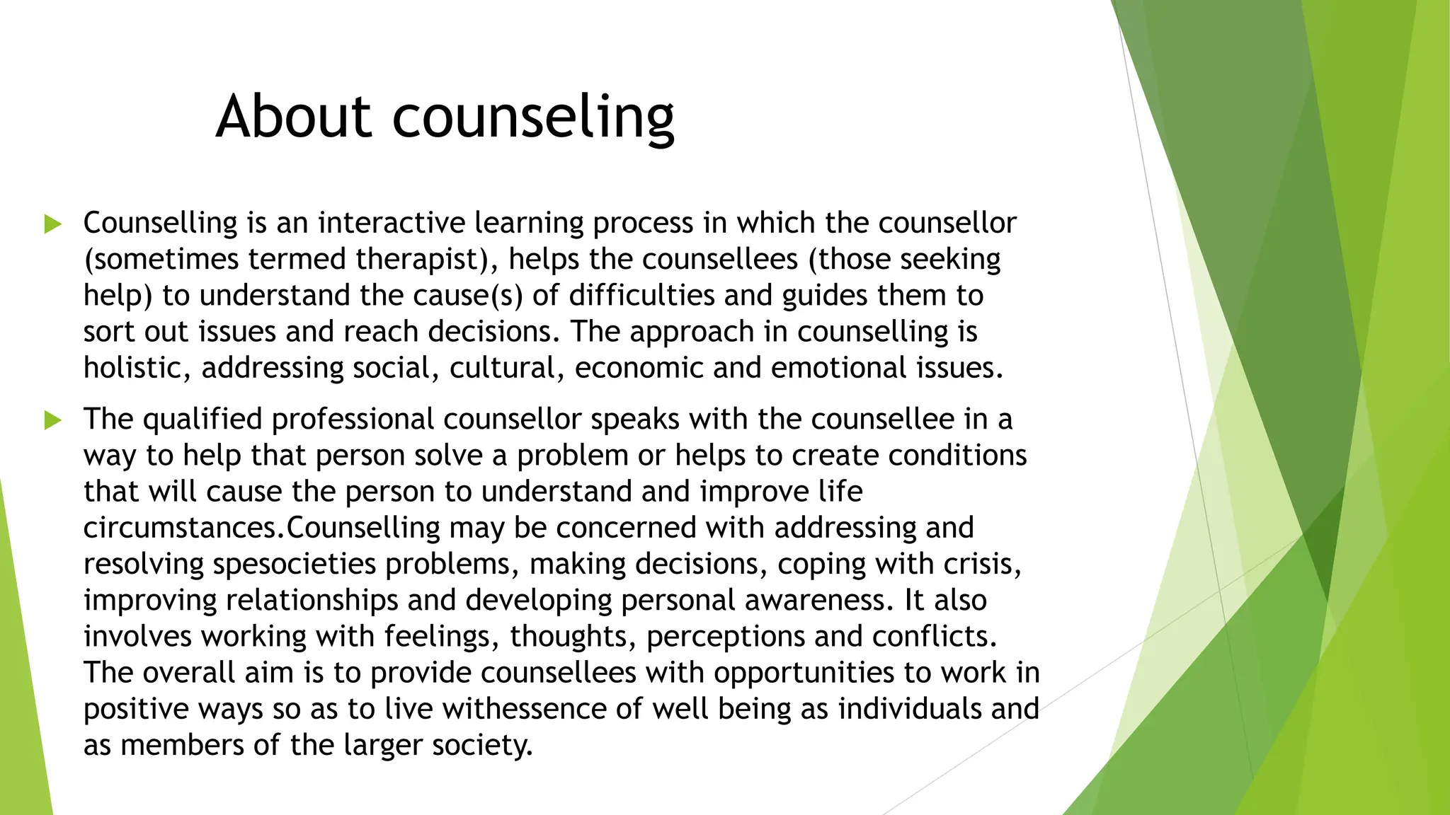 Guidance and counseling..types ..why guidance for adolescent | PPTX