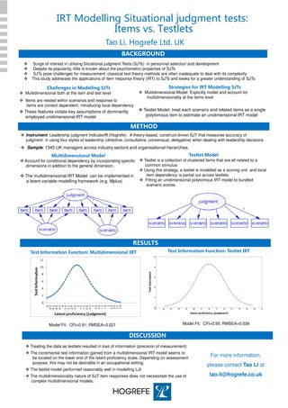 IRT Modelling SJTs | PDF