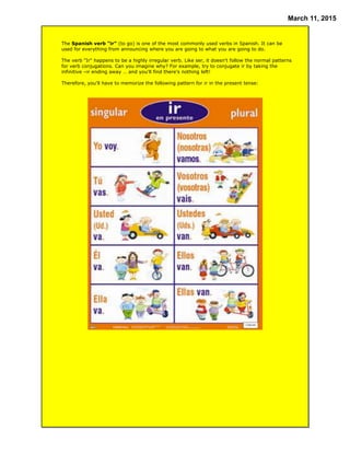 Ir (to go) | PDF