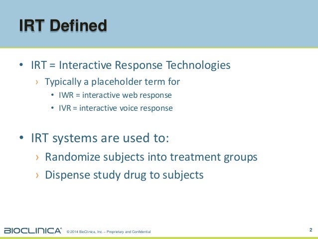 More Gain, Less Pain - Is IRT Tech Transfer Right for Your Clinical T…