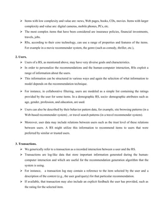 UNIT V RECOMMENDER SYSTEM | DOCX