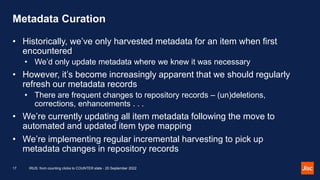 IRUS from counting clicks to COUNTER stats | PPTX | Databases | Computer Software and Applications