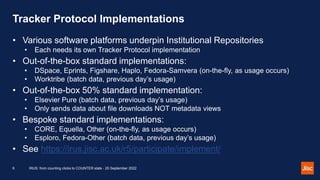 IRUS from counting clicks to COUNTER stats | PPTX | Databases | Computer Software and Applications