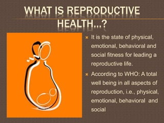 Reproductive health- class 12 cbse | PPTX