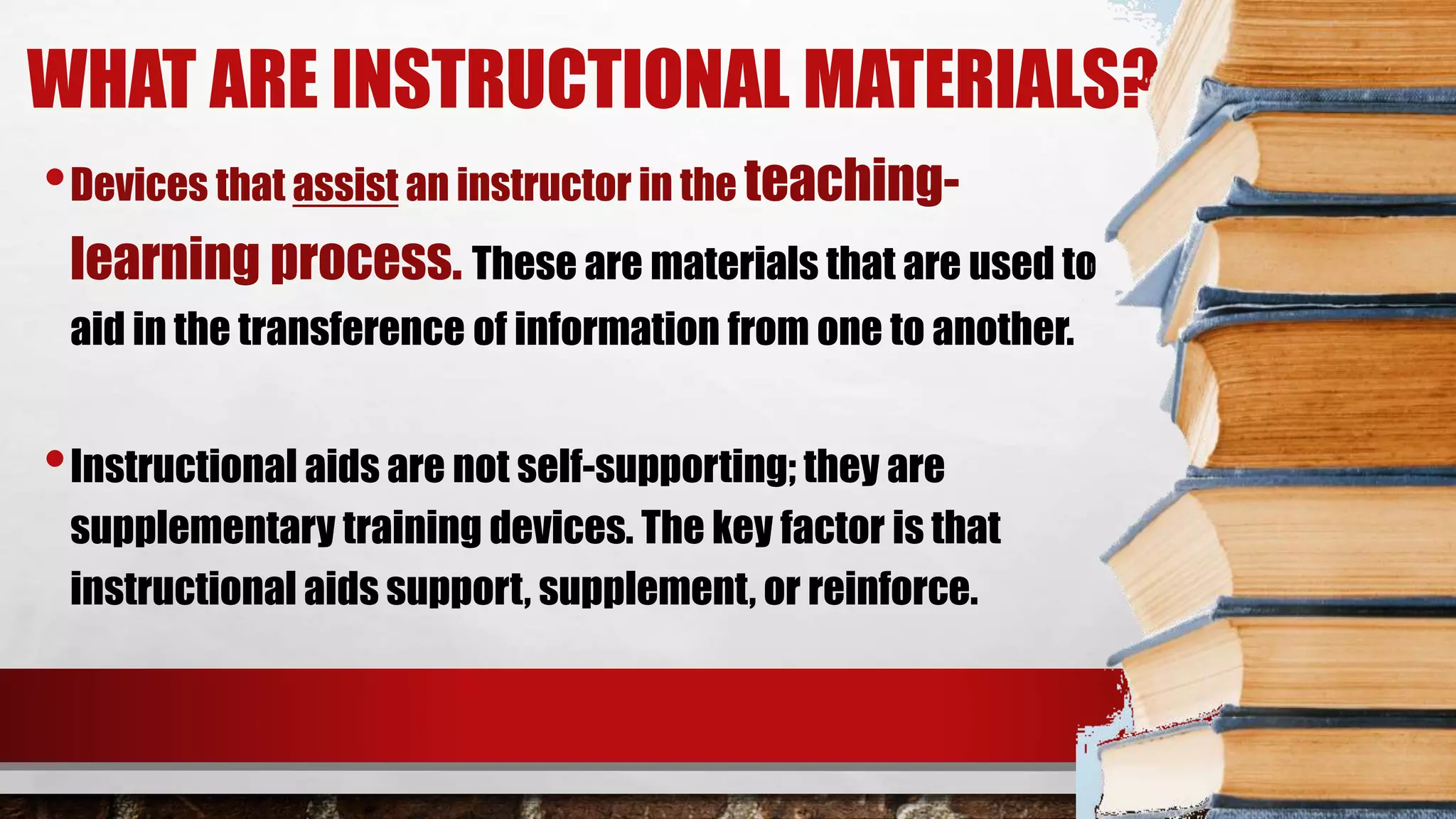 Guiding Principles in the Selection and Use of Instructional Materials ...
