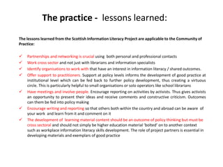 Developing and running a National Information Literacy Community of ...