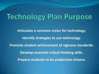 EDLD 5362 Technology Plan Assignment | PPSX | Professional School | Postgraduate Education